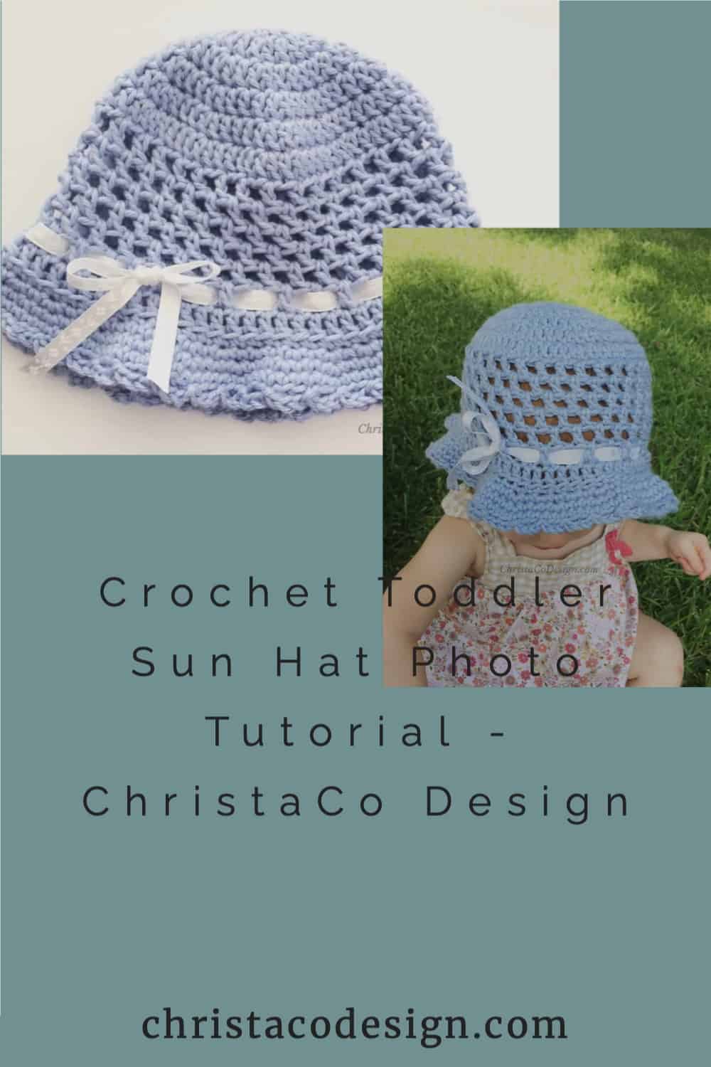 Easy Crochet Toddler Sun Hat Pattern + Photo Tutorial - ChristaCoDesign