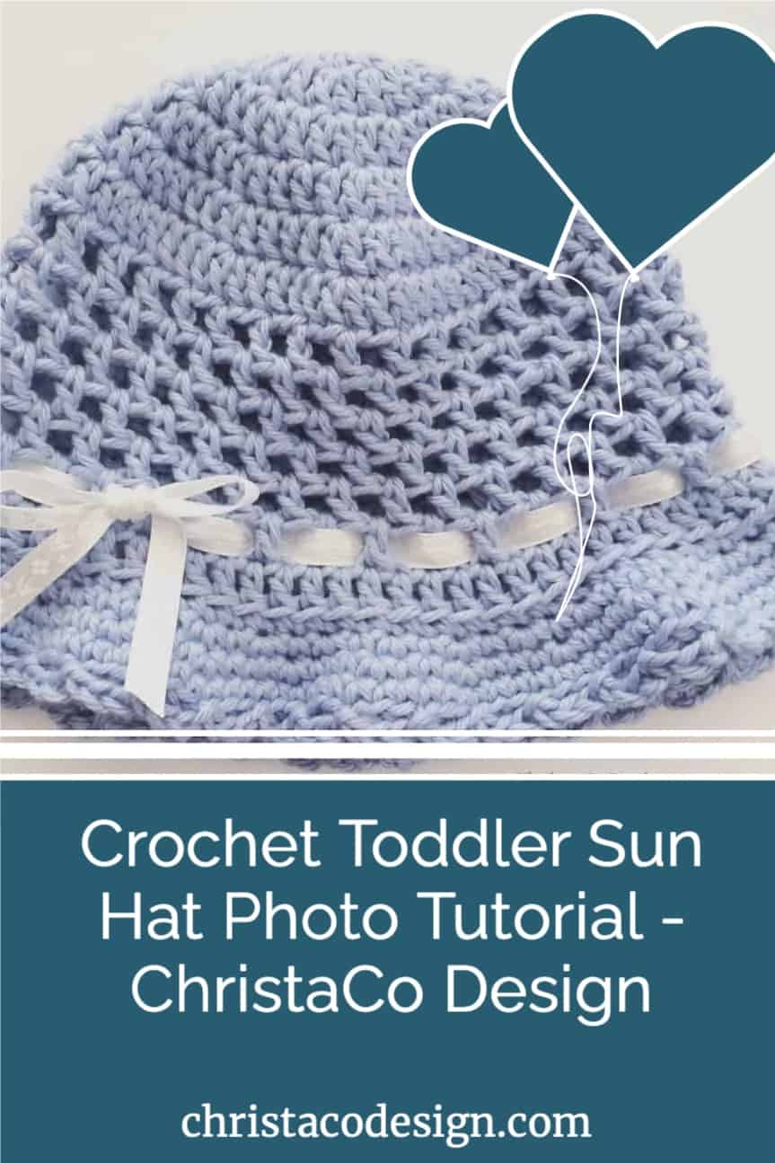 Easy Crochet Toddler Sun Hat Pattern + Photo Tutorial - ChristaCoDesign