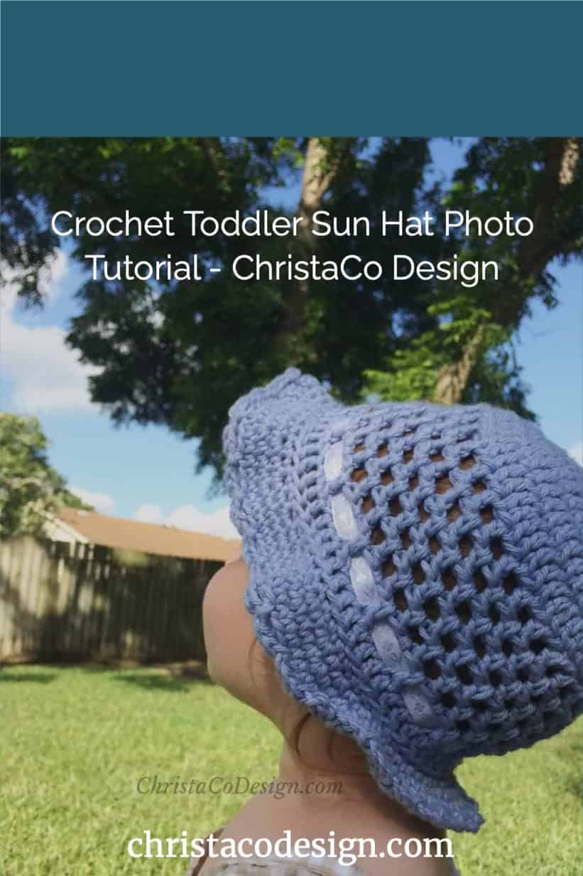 Easy Crochet Toddler Sun Hat Pattern + Photo Tutorial - ChristaCoDesign