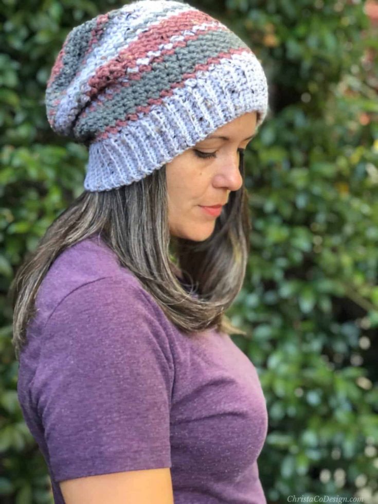 Emma Crochet Slouchy Hat Pattern - ChristaCoDesign