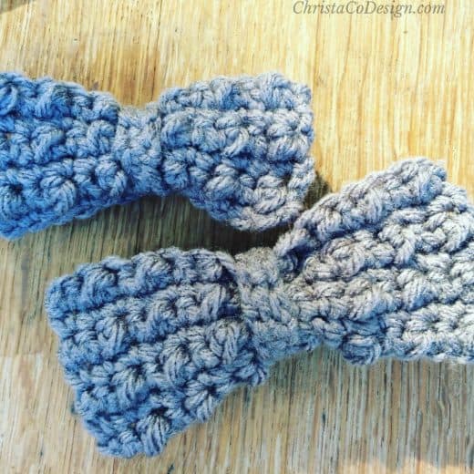 How To Crochet A Bow Tie Free Pattern In 2 Sizes - ChristaCoDesign