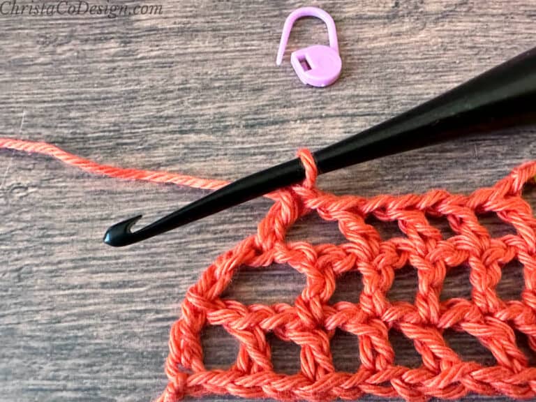 An Easy Crochet Mesh Triangle Shawl Pattern + Video - ChristaCoDesign