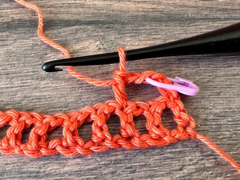 An Easy Crochet Mesh Triangle Shawl Pattern + Video - ChristaCoDesign