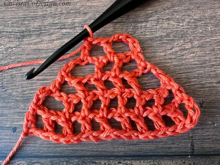 An Easy Crochet Mesh Triangle Shawl Pattern + Video - ChristaCoDesign