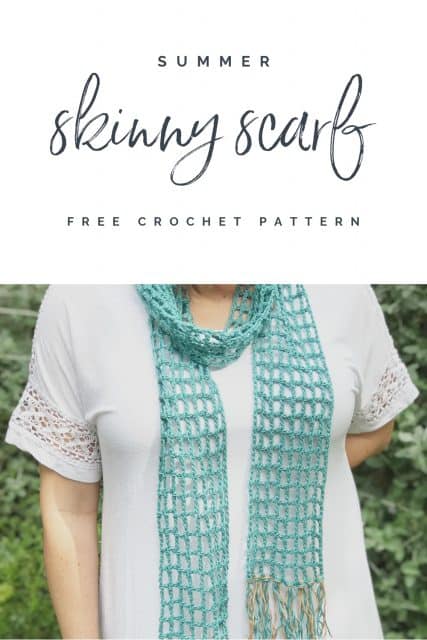 Easy Skinny Summer Scarf Free Crochet Pattern - ChristaCoDesign