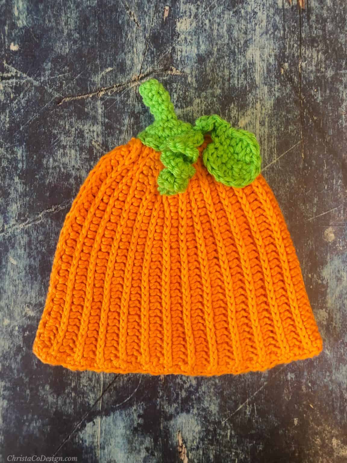 Ribbed Crochet Pumpkin Hat Pattern for Baby through Adult Sizes ...