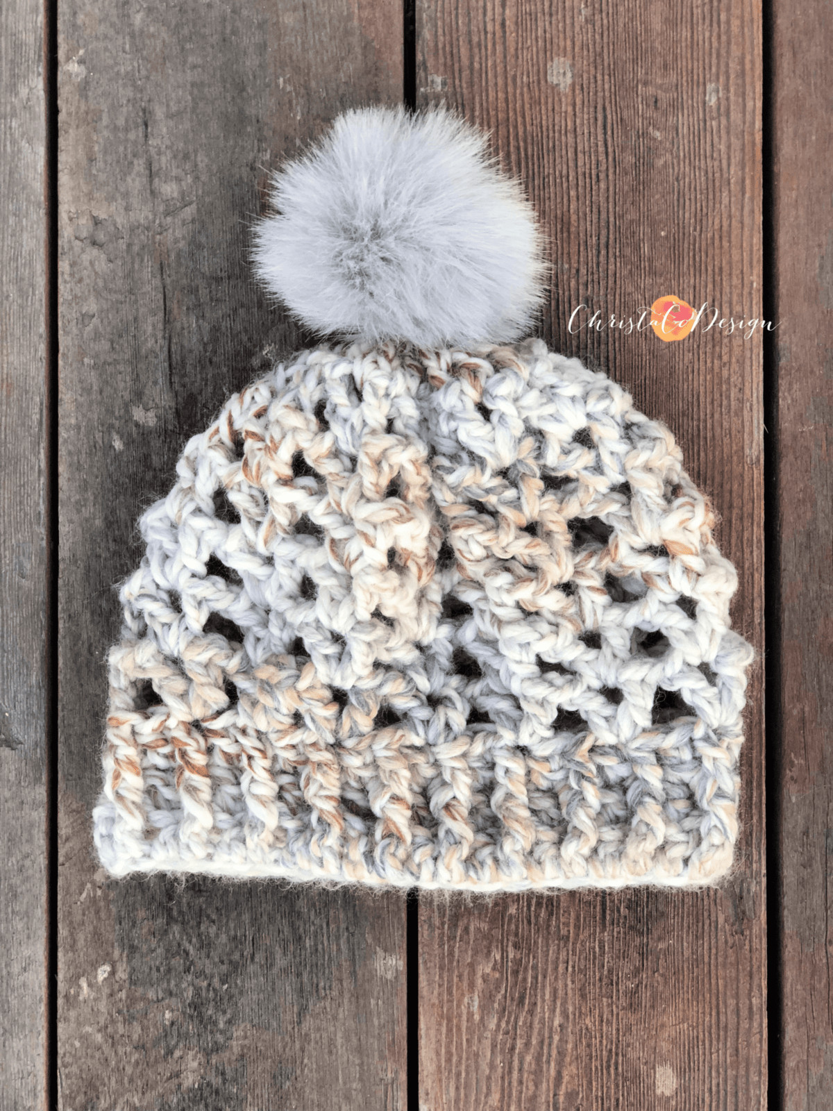 Veneto V-Stitch Crochet Hat Pattern - ChristaCoDesign