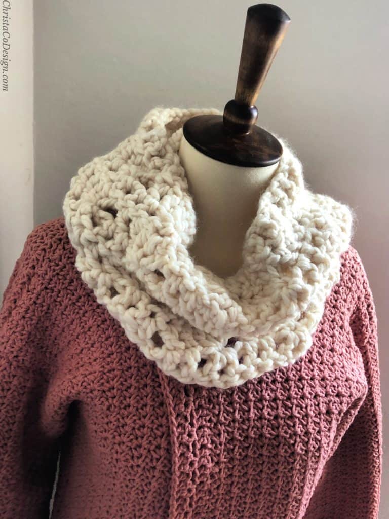 Best Chunky Cowl Crochet Pattern Charisma Cowl - ChristaCoDesign