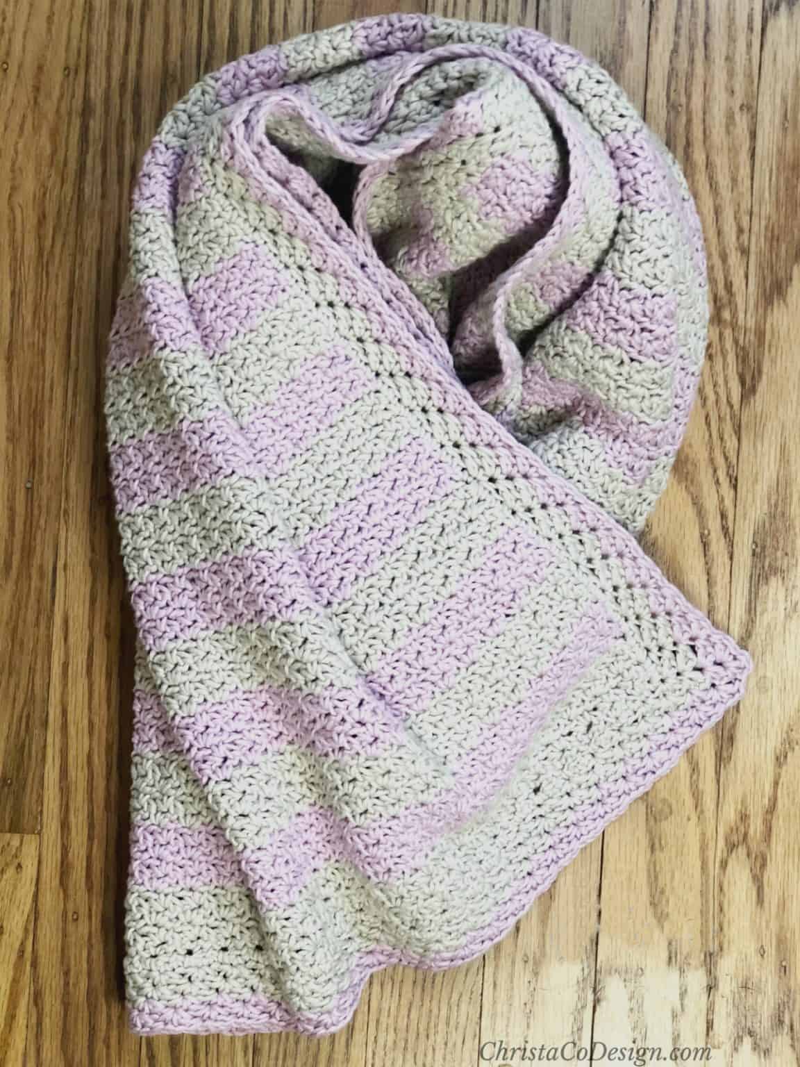 Free Cotton Blanket Crochet Pattern The Eileen - ChristaCoDesign