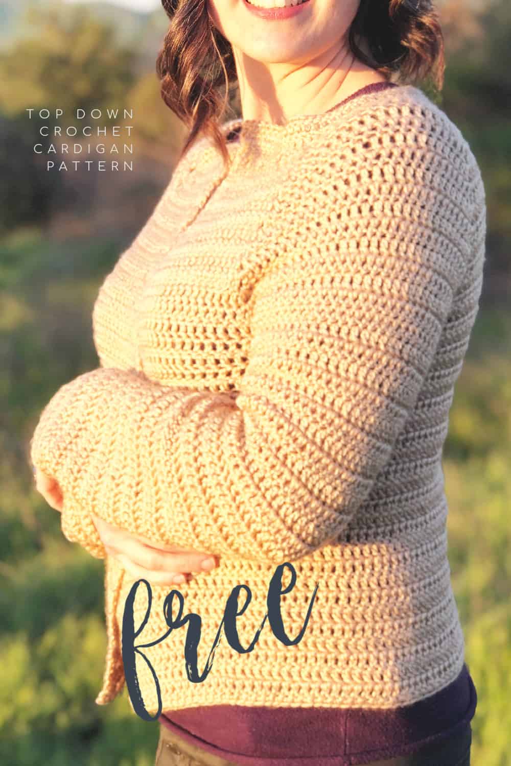 Easy Top Down Crochet Cardigan Pattern - ChristaCoDesign