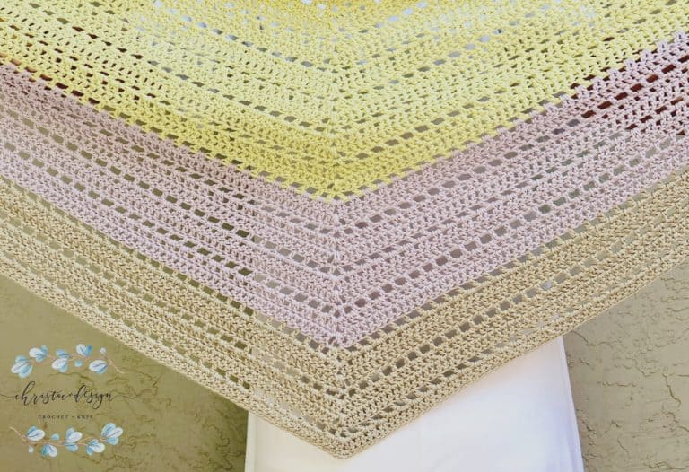 How To Crochet A Triangular Shawl Crochet Pattern - ChristaCoDesign
