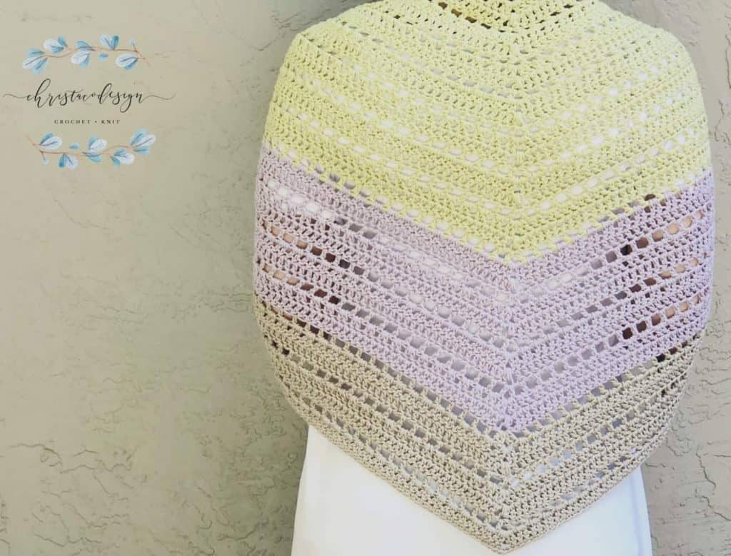 How To Crochet A Triangular Shawl Crochet Pattern - ChristaCoDesign
