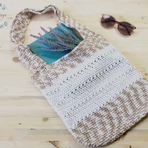 Free Crochet Book Bag Pattern | Library Tote Book Bag - ChristaCoDesign