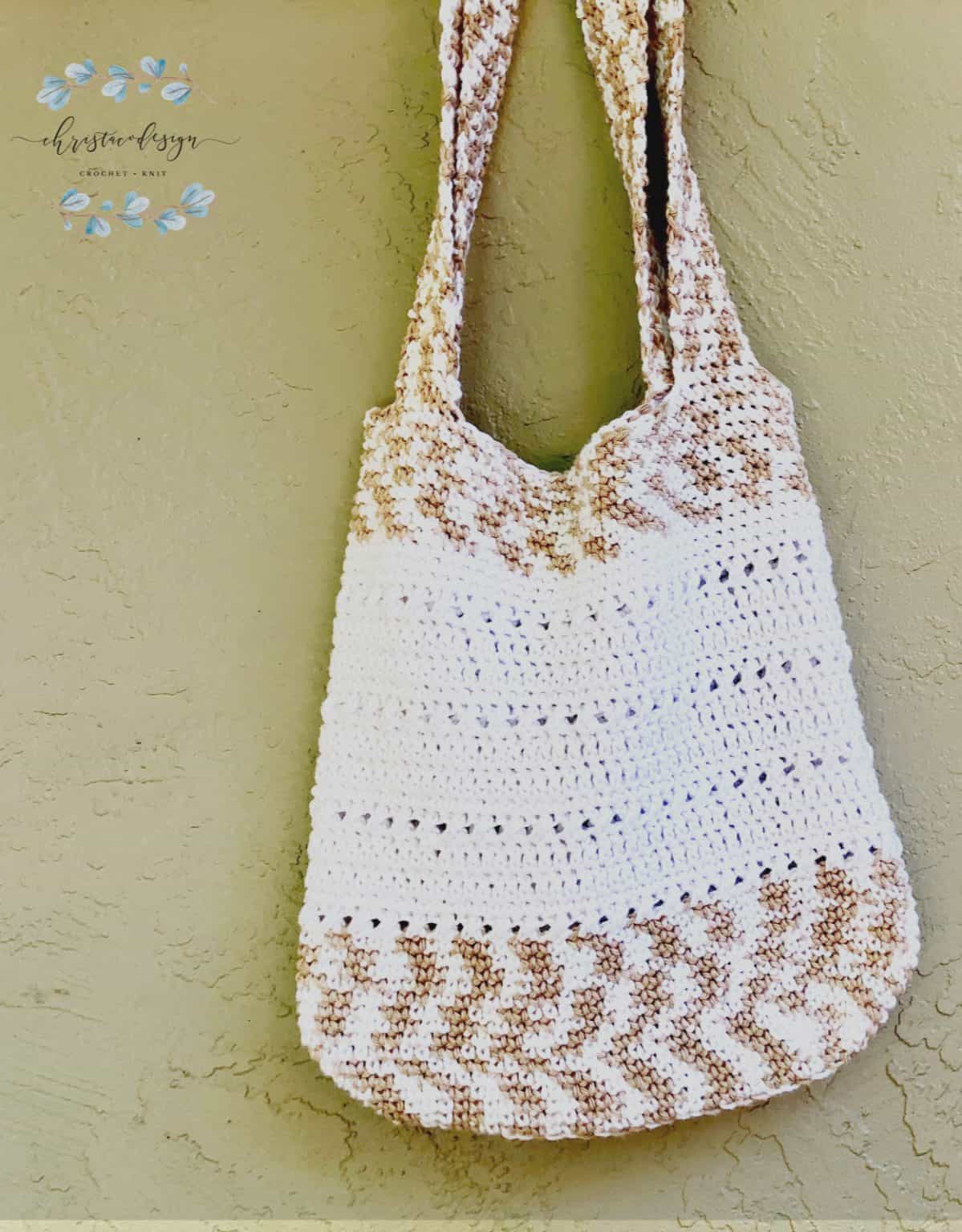Free Crochet Book Bag Pattern | Library Tote Book Bag - ChristaCoDesign