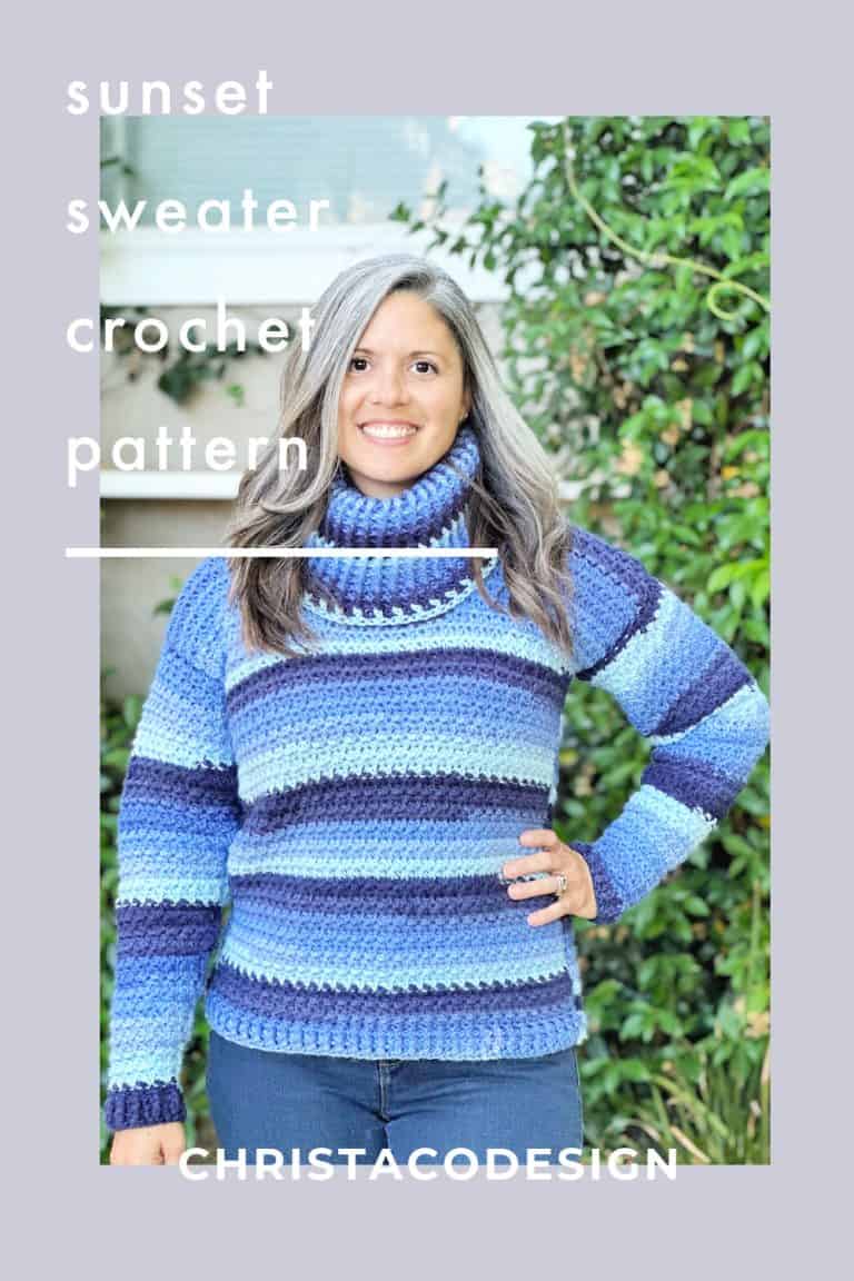 How To Crochet The Coziest Cowl Neck Sweater Pattern - ChristaCoDesign