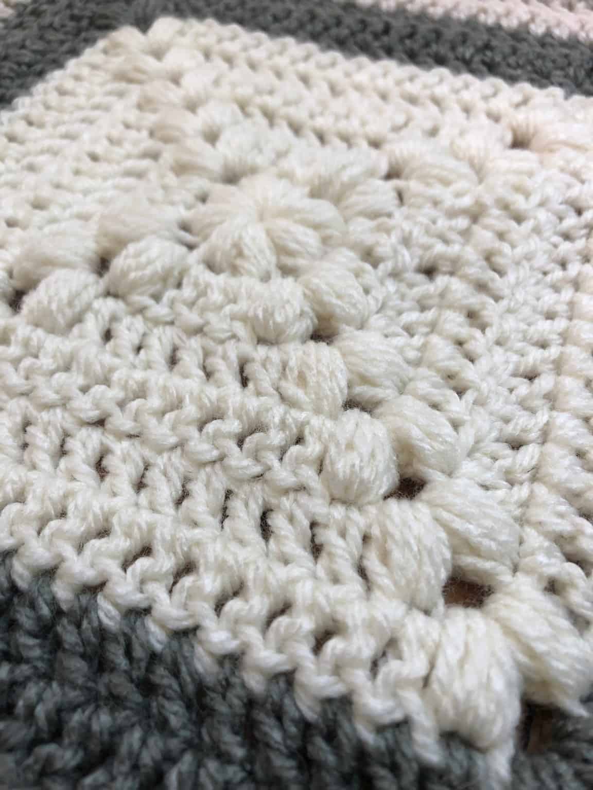 Free Square Puff Stitch Crochet Blanket Pattern - ChristaCoDesign