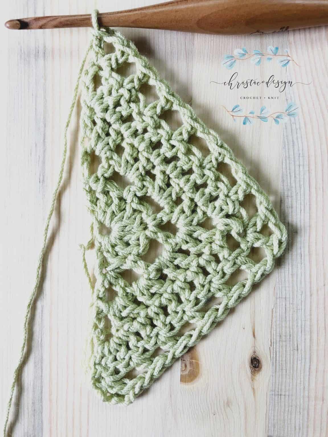 How To Crochet A Triangular Shawl Crochet Pattern - ChristaCoDesign