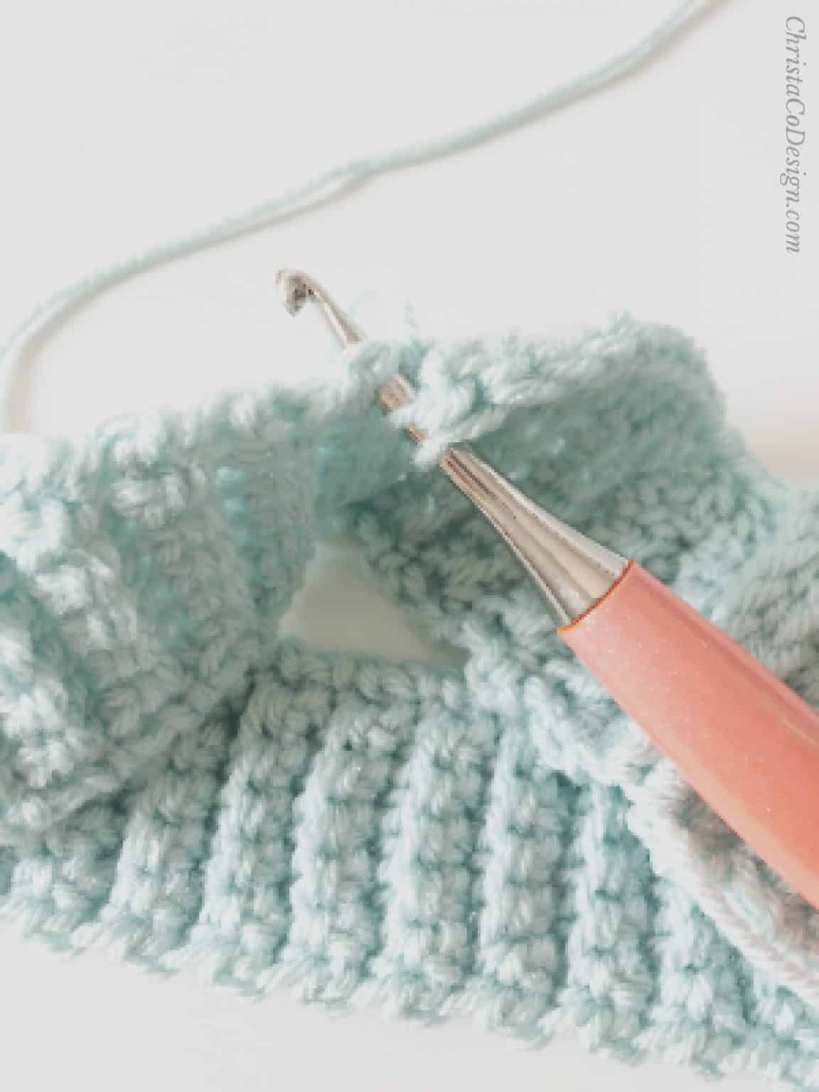 How To Crochet Ribbing For Hats With a Brim Tutorial - ChristaCoDesign