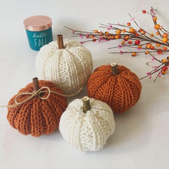 Free Pumpkin Knitting Pattern-Beginner Friendly - ChristaCoDesign