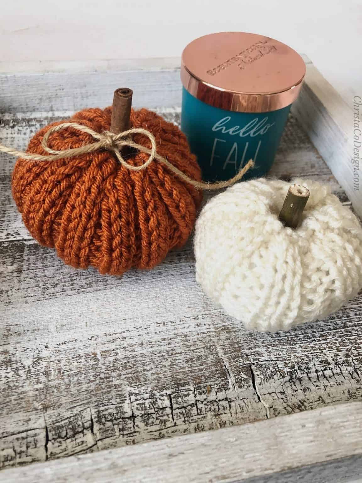 Free Pumpkin Knitting Pattern-Beginner Friendly - ChristaCoDesign