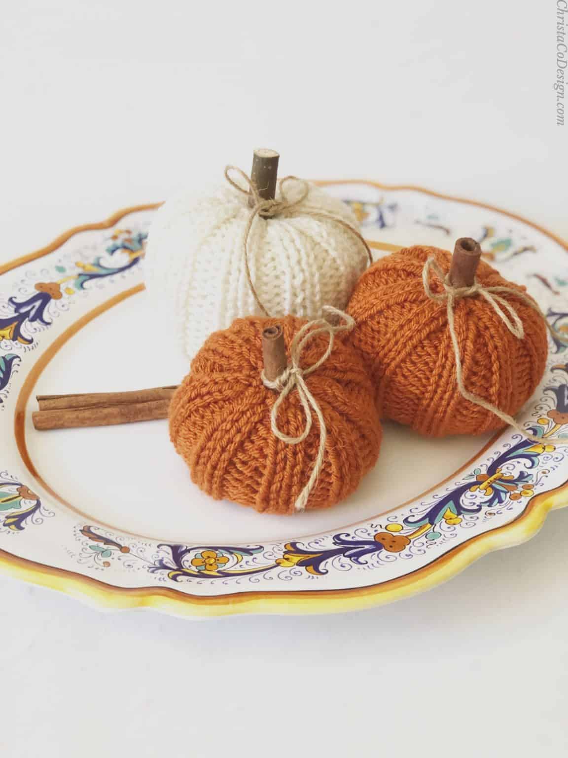 Free Pumpkin Knitting Pattern-Beginner Friendly - ChristaCoDesign