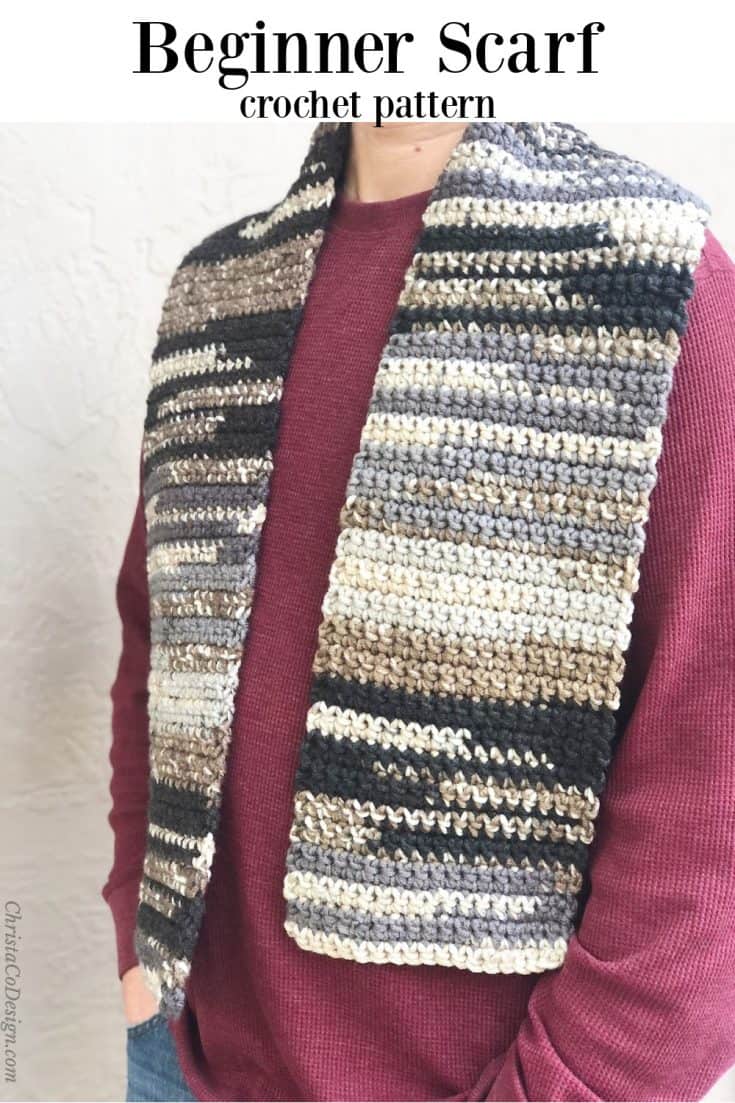 Crochet Scarf for Beginners a Step by Step Tutorial - ChristaCoDesign