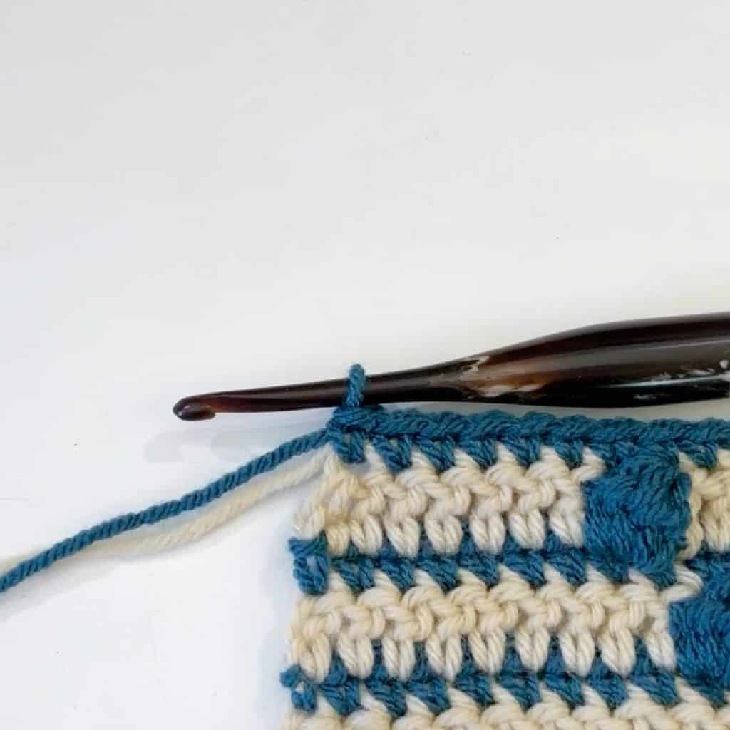 How to Change Colors at the End of a Row Crochet Tutorial - ChristaCoDesign