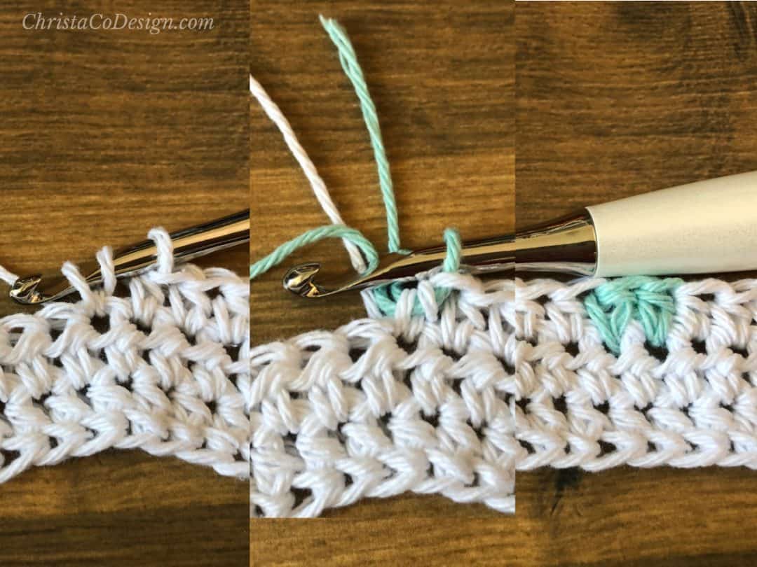 How to Seamlessly Change Colors in Crochet Tutorial - ChristaCoDesign