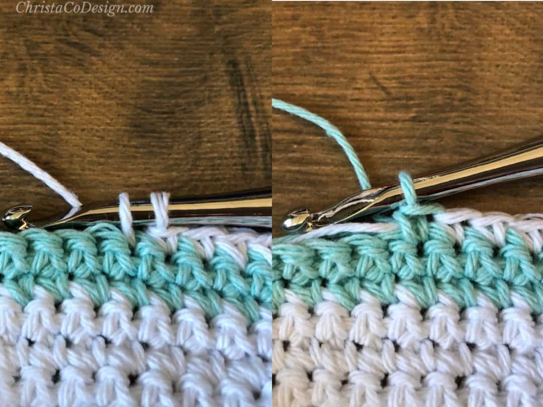 How to Seamlessly Change Colors in Crochet Tutorial - ChristaCoDesign