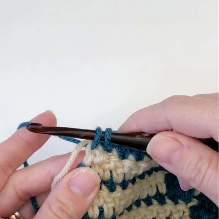 How to Change Colors at the End of a Row Crochet Tutorial - ChristaCoDesign