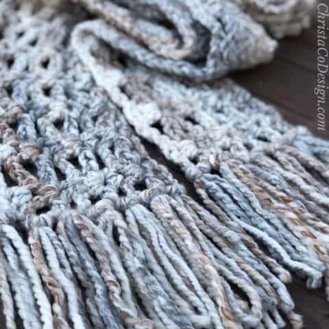 How to Add Fringe to a Crochet or Knit Scarf Tutorial - ChristaCoDesign