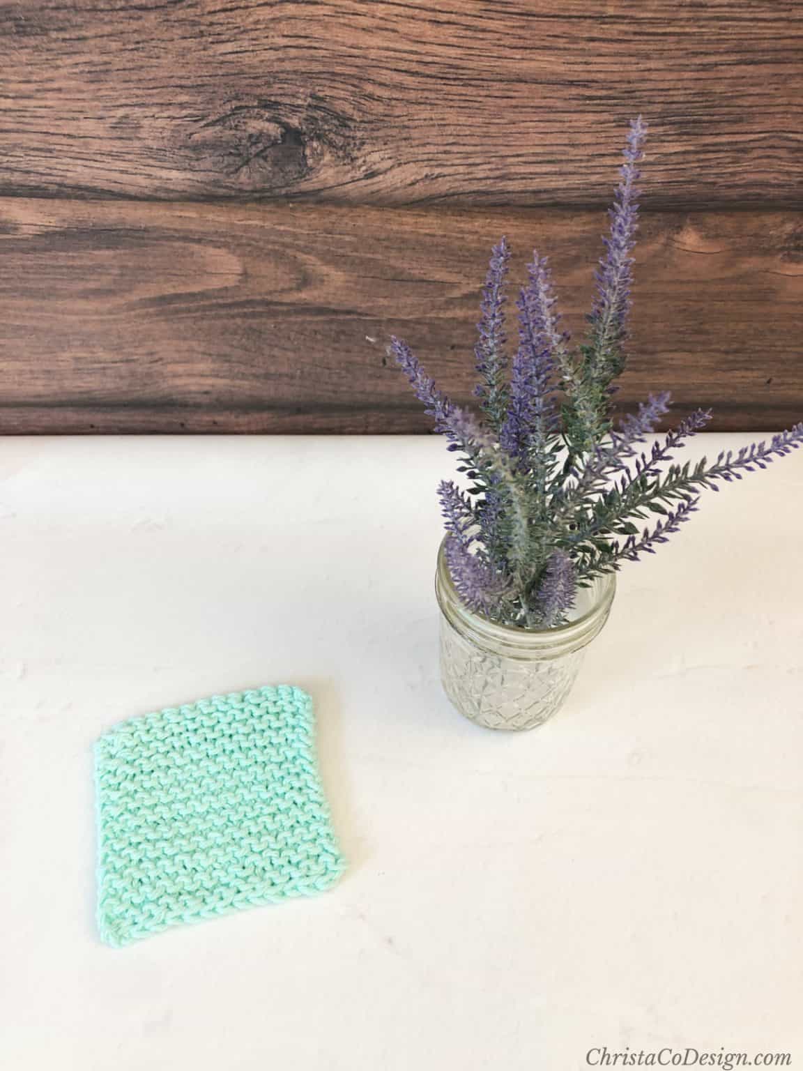 Knit Scrubby Pattern in Cotton Yarn for Beginners - ChristaCoDesign