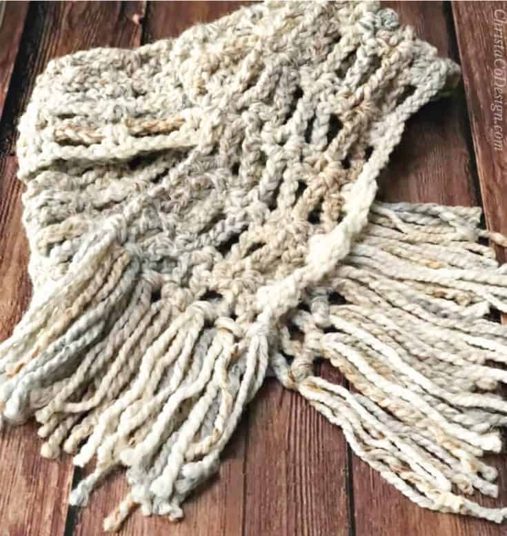 How to Add Fringe to a Crochet or Knit Scarf Tutorial - ChristaCoDesign