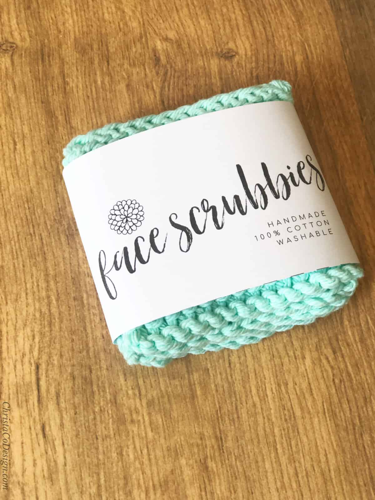Knit Scrubby Pattern in Cotton Yarn for Beginners - ChristaCoDesign