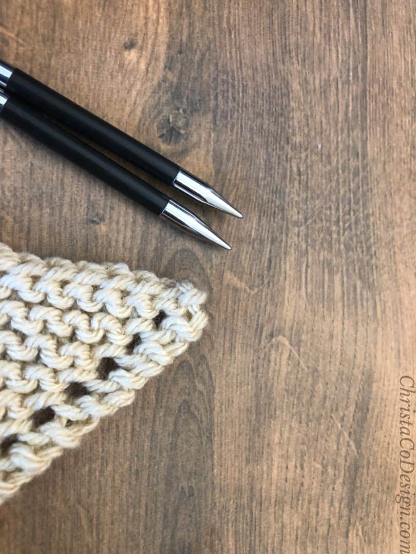 How To Knit A Simple Mug Rug Tutorial For Beginners - ChristaCoDesign