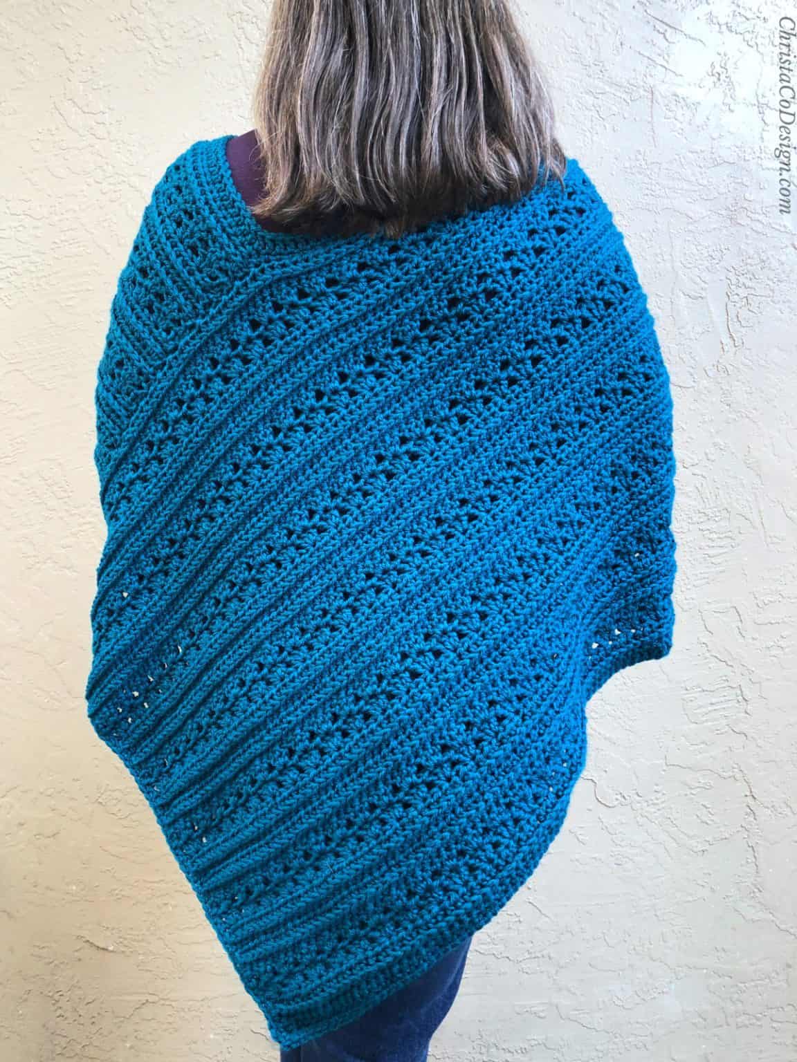 Camilia Poncho | Easy Crochet Poncho from Two Rectangles! - ChristaCoDesign