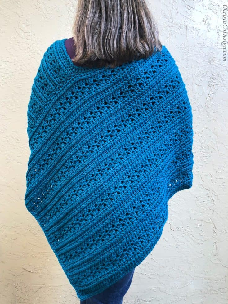 Camilia Poncho | Easy Crochet Poncho from Two Rectangles! - ChristaCoDesign