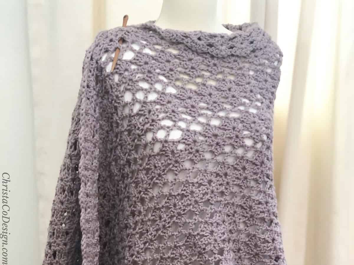 Easy Crochet Rectangle Shawl - ChristaCoDesign