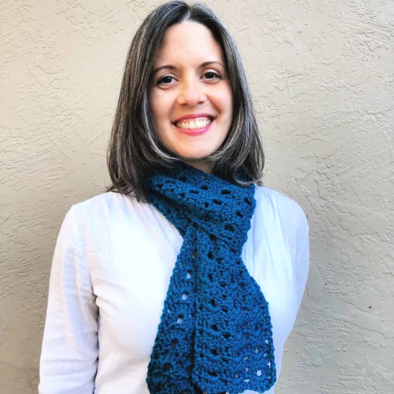 Liguria Scarf One Skein Crochet Pattern - ChristaCoDesign