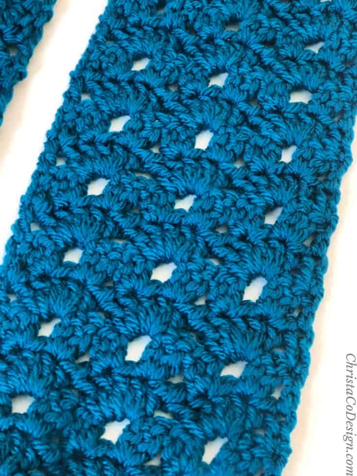 Liguria Scarf One Skein Crochet Pattern - ChristaCoDesign