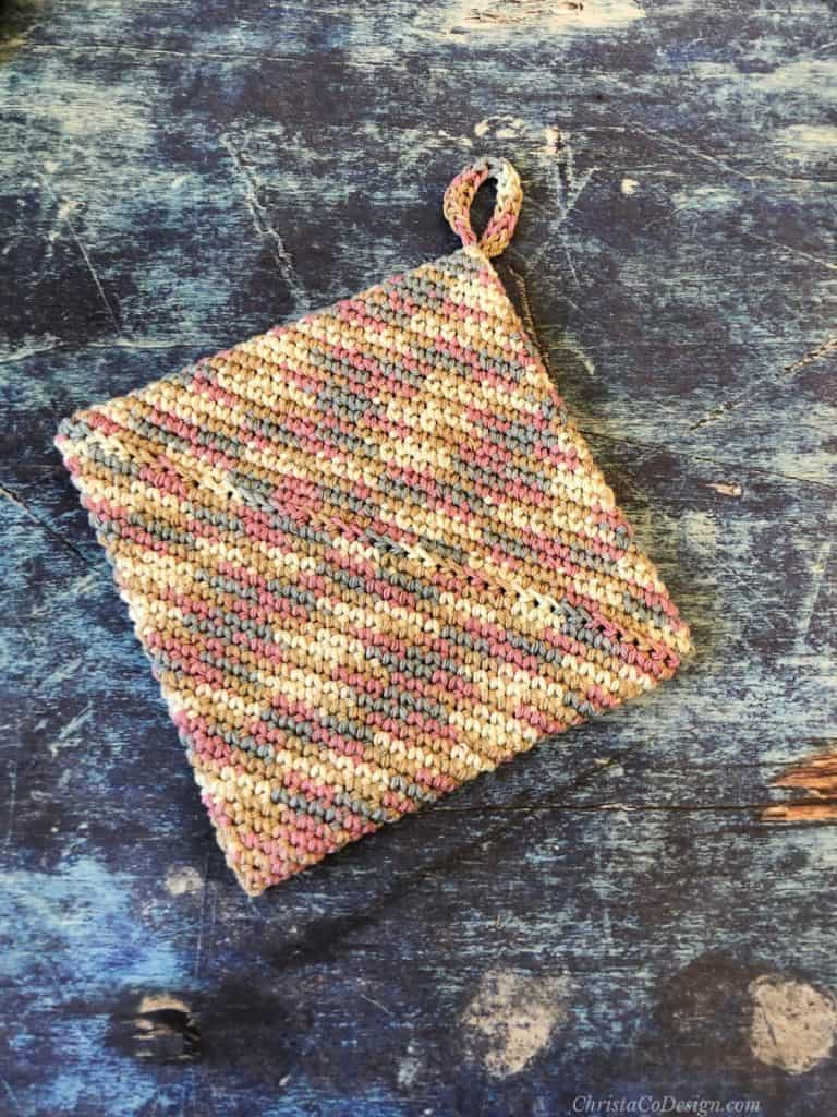 How to Crochet a Pot Holder Step By Step Tutorial - ChristaCoDesign