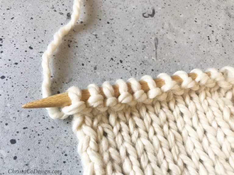 How to Purl Stitch a Beginner Knitting Tutorial - ChristaCoDesign