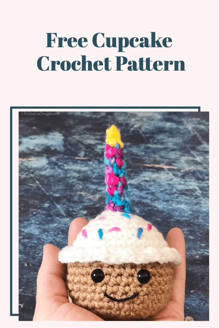 Free Birthday Cupcake Amigurumi Crochet Pattern - ChristaCoDesign