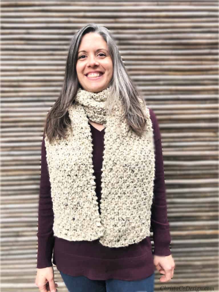 Simple Snood Free Knitting Pattern - ChristaCoDesign