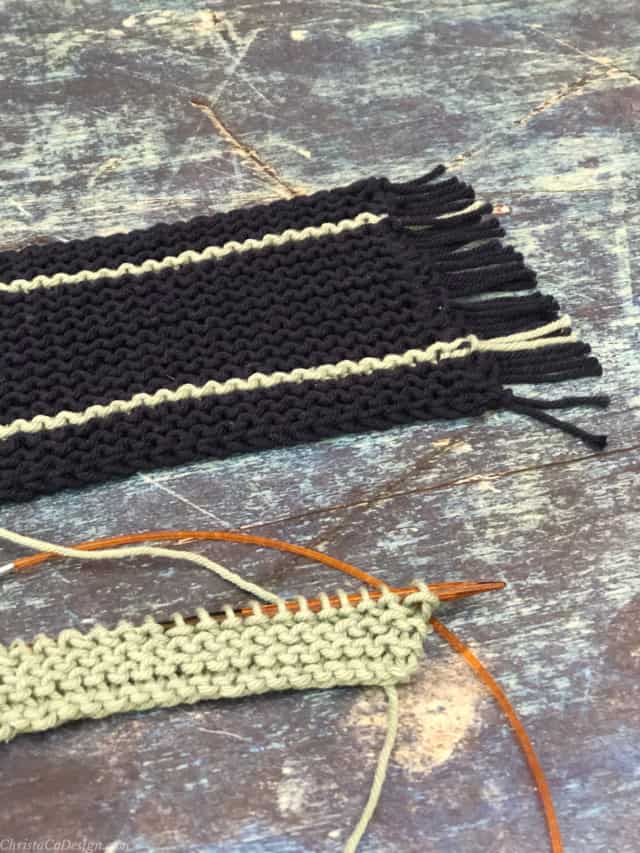 How To Knit A Simple Mug Rug Tutorial For Beginners - ChristaCoDesign