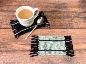 How To Knit A Simple Mug Rug Tutorial For Beginners - ChristaCoDesign