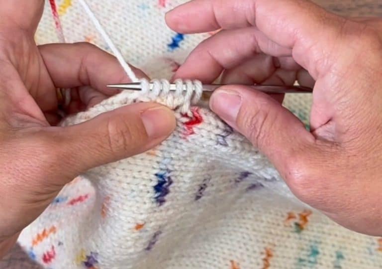 How To Pick Up Stitches At The Armhole For Sleeves - ChristaCoDesign