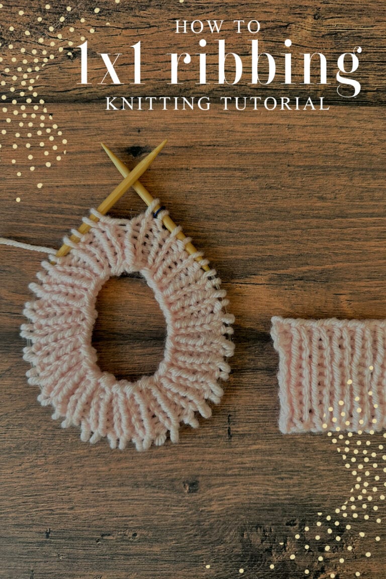 How To Knit 1x1 Ribbing Step By Step For Beginners - ChristaCoDesign