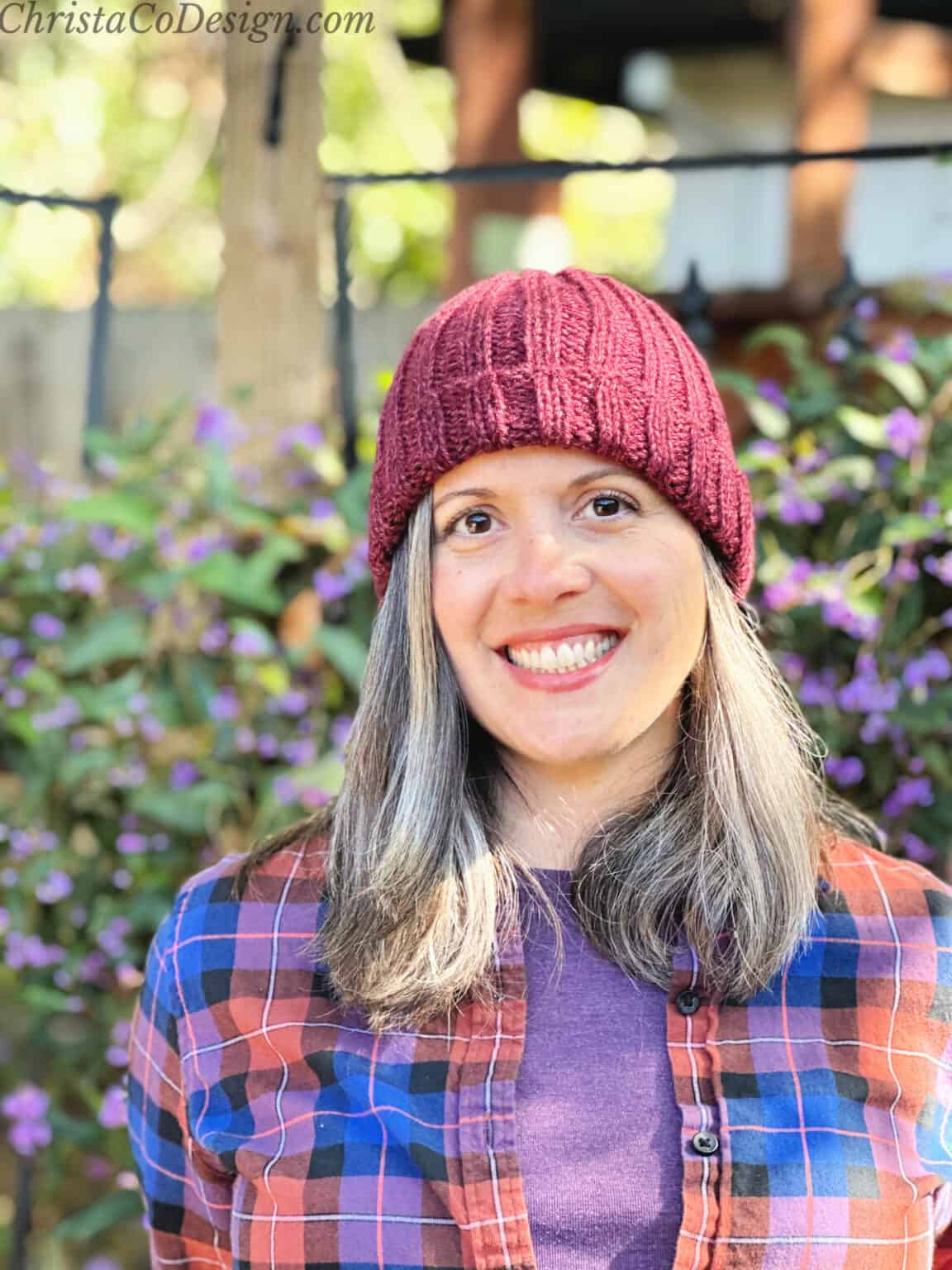 Easy Ribbed Beanie In 2x2 Rib Hat Knitting Pattern - ChristaCoDesign