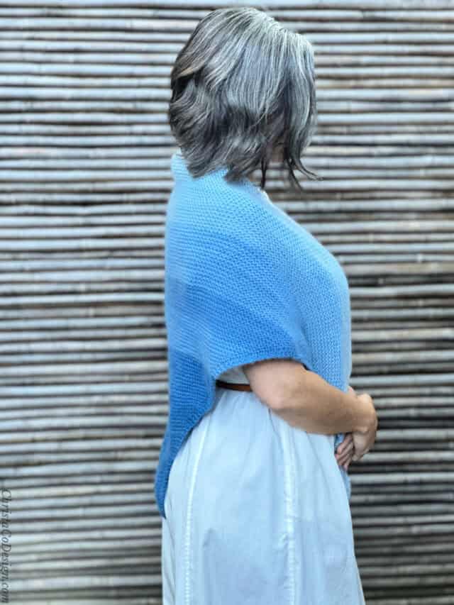 How To Knit A Triangle Shawl Easy Knitting Pattern - ChristaCoDesign